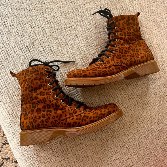 Time and Tru | Shoes | Leopard Print Booties | Poshmark